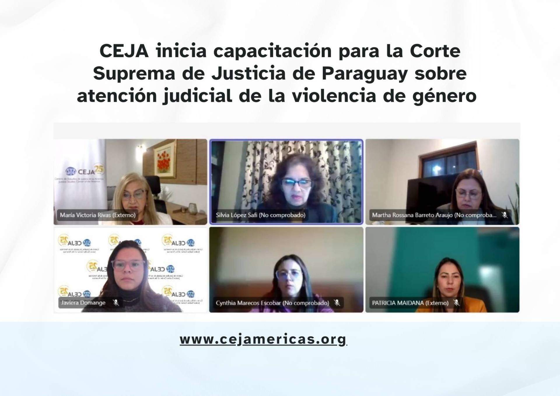 CEJA inicia capacitación para la Corte Suprema de Justicia de Paraguay ...