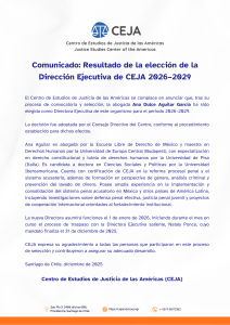 Comunicado: Resultado de la elección de la Dirección Ejecutiva de CEJA ...